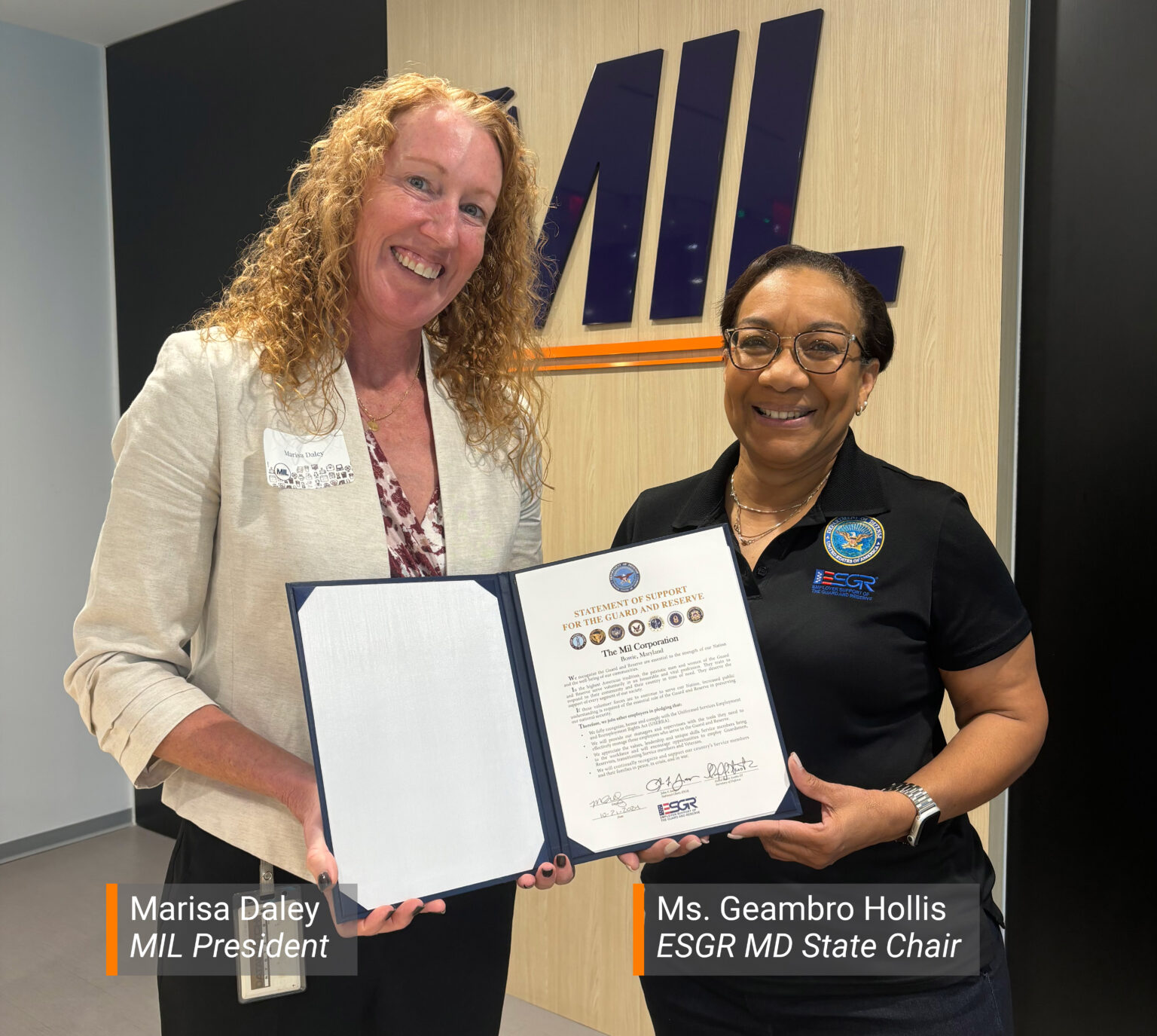 MIL Commits to the Employer Support of the Guard and Reserve (ESGR ...